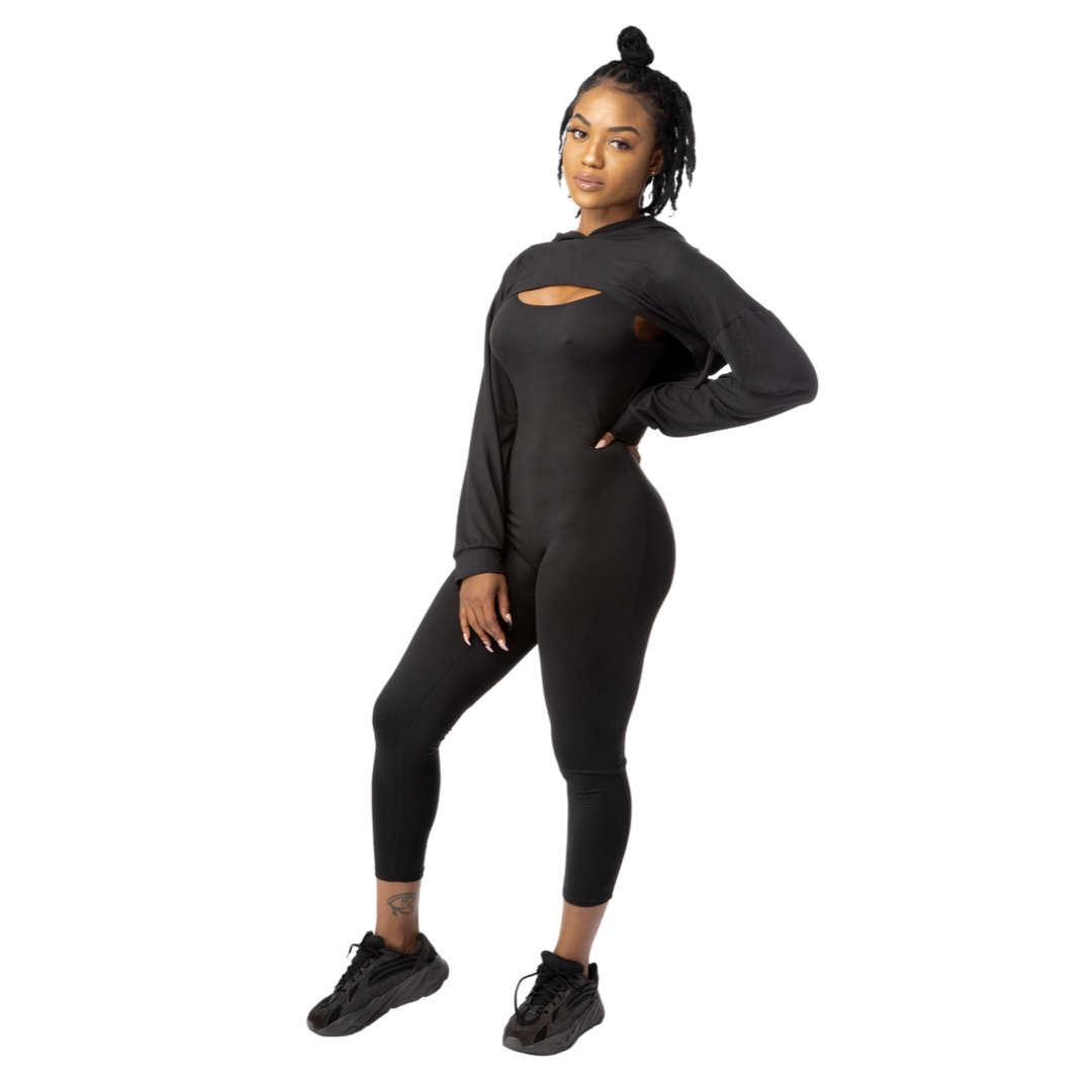 SOLIDS Cropped Hooded Bodysuit – ModChi